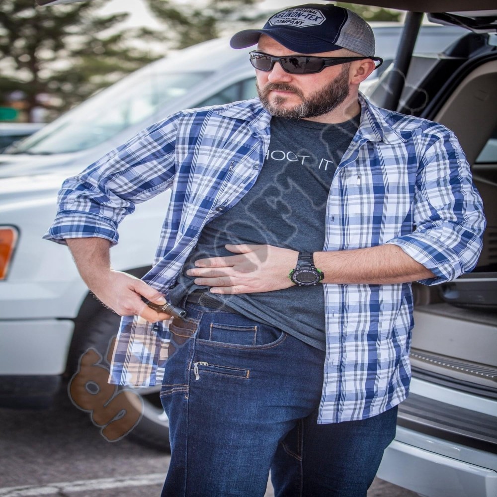 Greyman Tactical Jeans® - Denim Mid - Dark Blue - tg. S (SP-GTJ-DD Helikon-Tex) - Gm SoftAir Srl